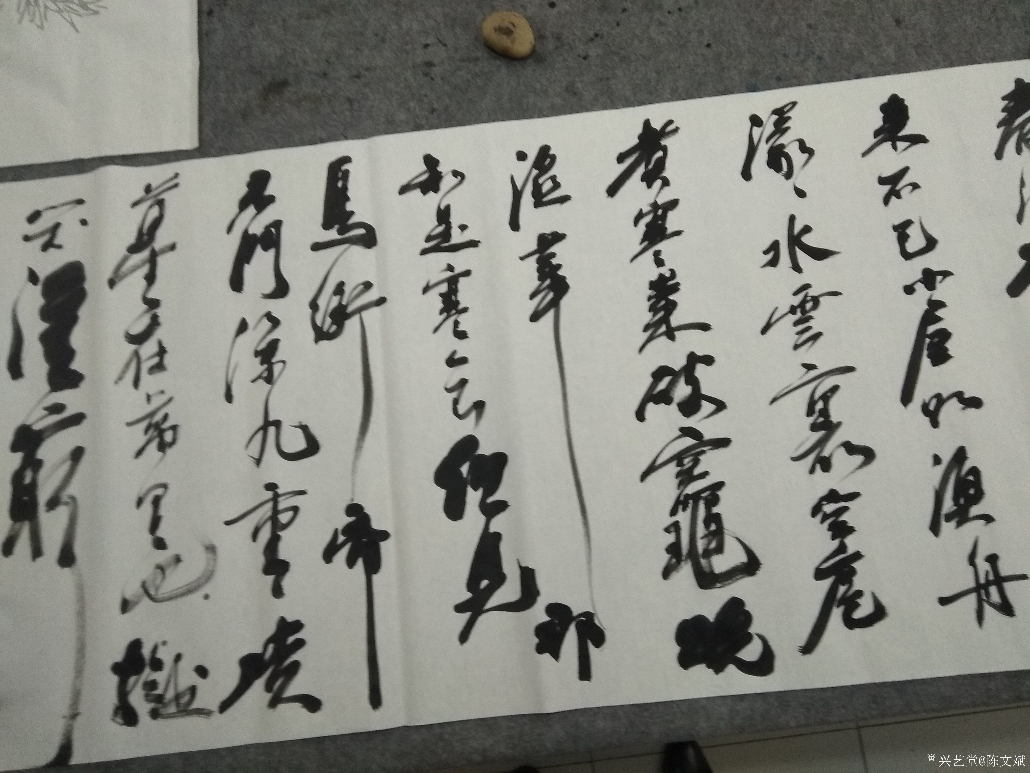 陈文斌日记:现场行书书写苏东坡《黄州寒食诗一首》！ 自我来黄州，已过三_兴艺堂